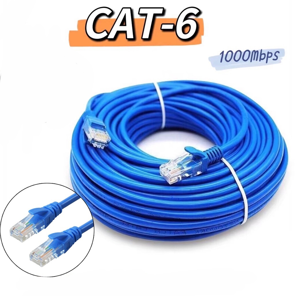 สาย Lan Cat6 10/100/1,000Mbps รองรับอินเทอร์เน็ต Gigabit Class 1Gbps ...