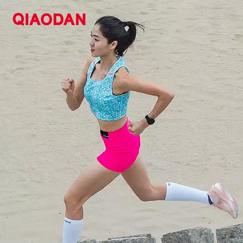 Qiaodan Feiying PB4.0 Nagoya Marathon กางเกงขาสั้นกึ่งยางยืดสำหรับผู้หญิง ระบายเหงื่อได้ดี ...