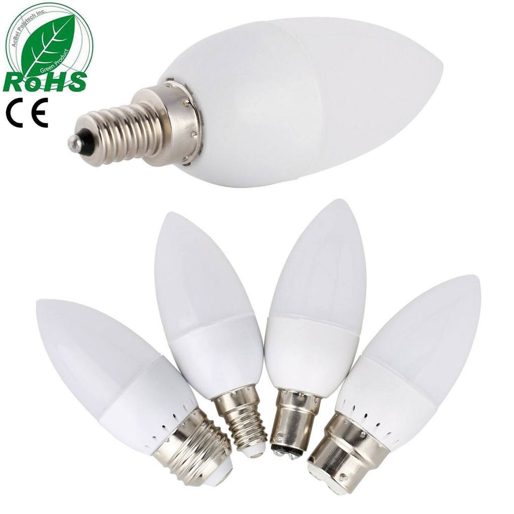 หลอดไฟ Led E27 E12 B22 B15 E14 3W โคมไฟระย้าพลาสติก Bayonet หลอดไฟ Cool Warm White โคมไฟบ้าน ...