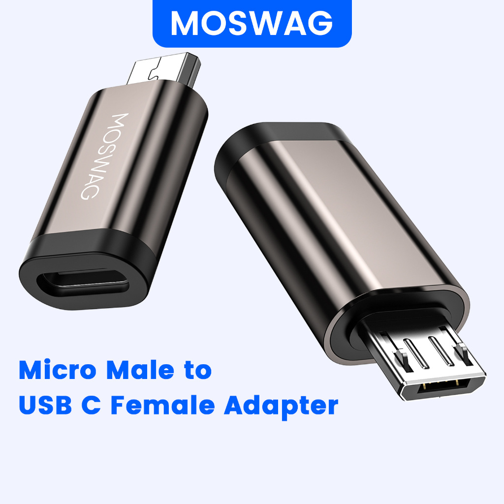 MOSWAG อะแดปเตอร์ USB C เป็น Micro USB, USB Type C Female to Micro USB ...