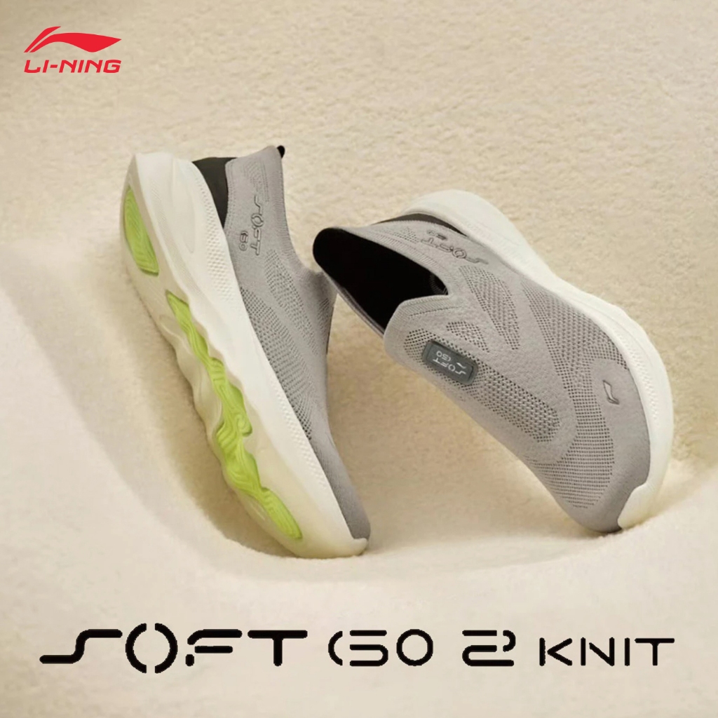Li-ning SOFT GO 2 KNIT ผู้หญิง Athleisure footwear กีฬามืออาชีพ AGLV018 ...
