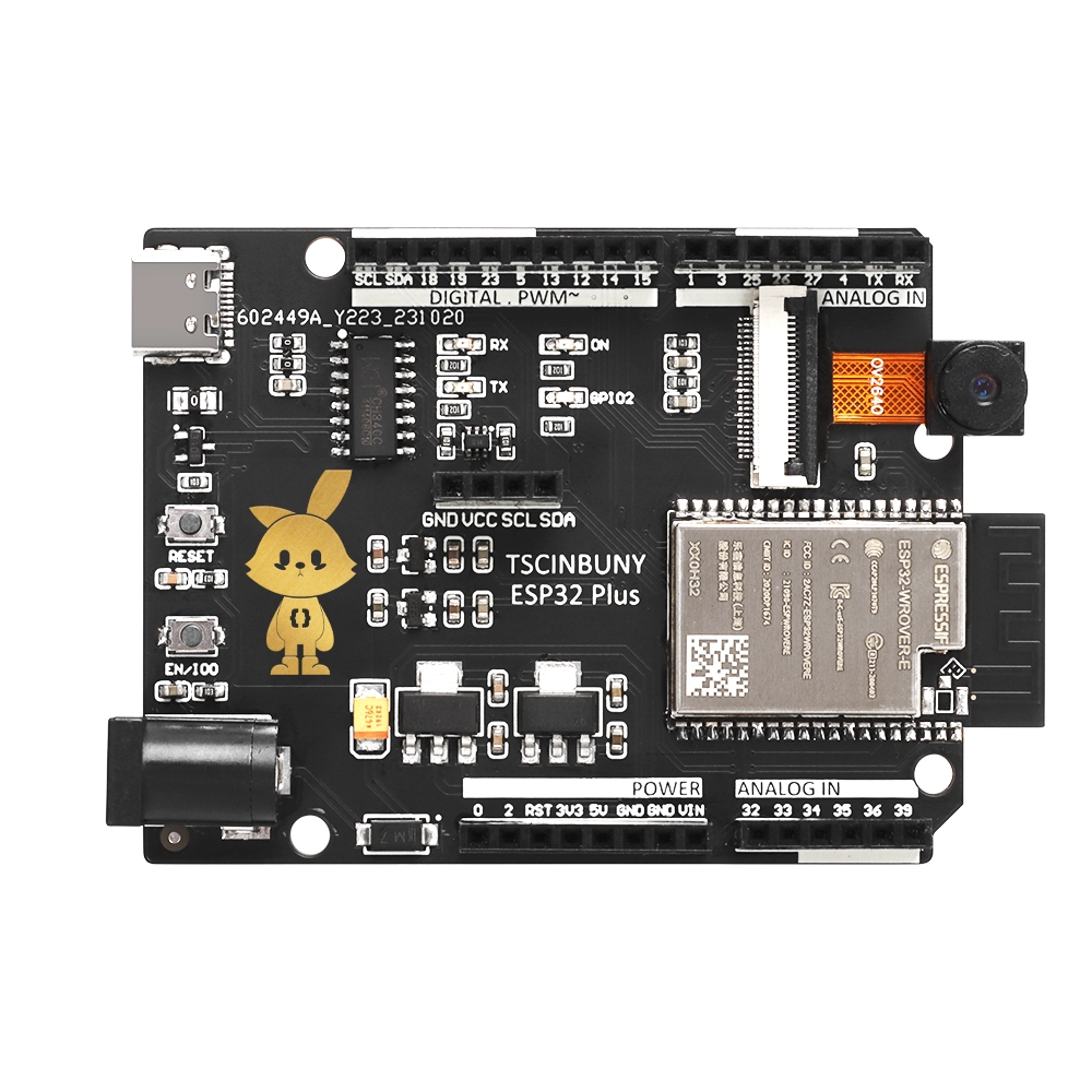 Esp32 PLUS บอร์ดพัฒนา USB TYPE-C WIFI + บลูทูธพร้อมกล้อง OV2640 สําหรับ Arduino IDE/MicroPython ...