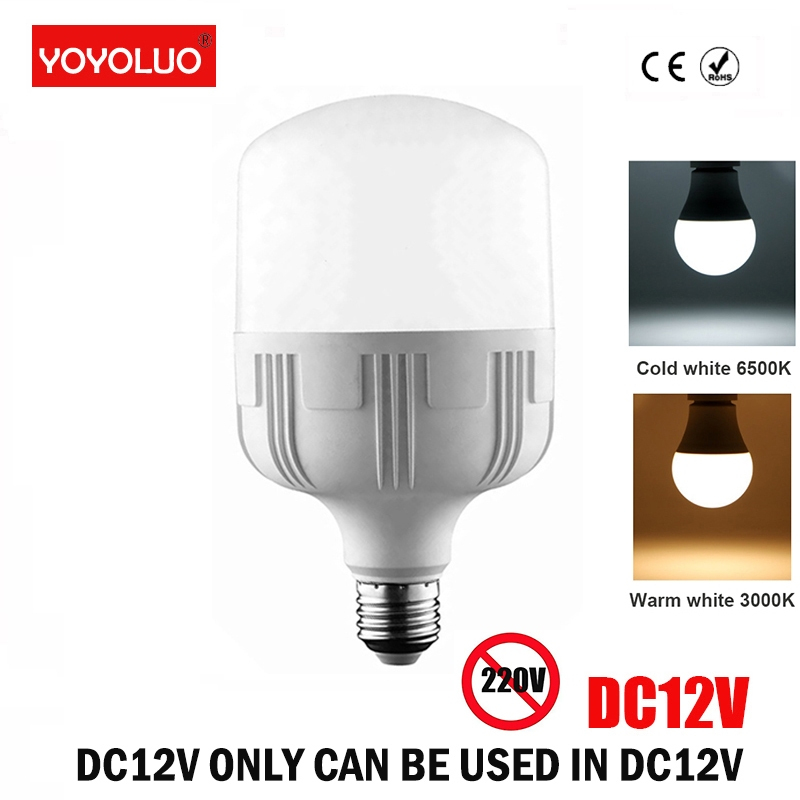 หลอดไฟ Led E27 โคมไฟ DC 12V ไฟ Led 3W 6W 9W 12W 15W 18W 24W 36W Bombilla สําหรับหลอดไฟ Led ...