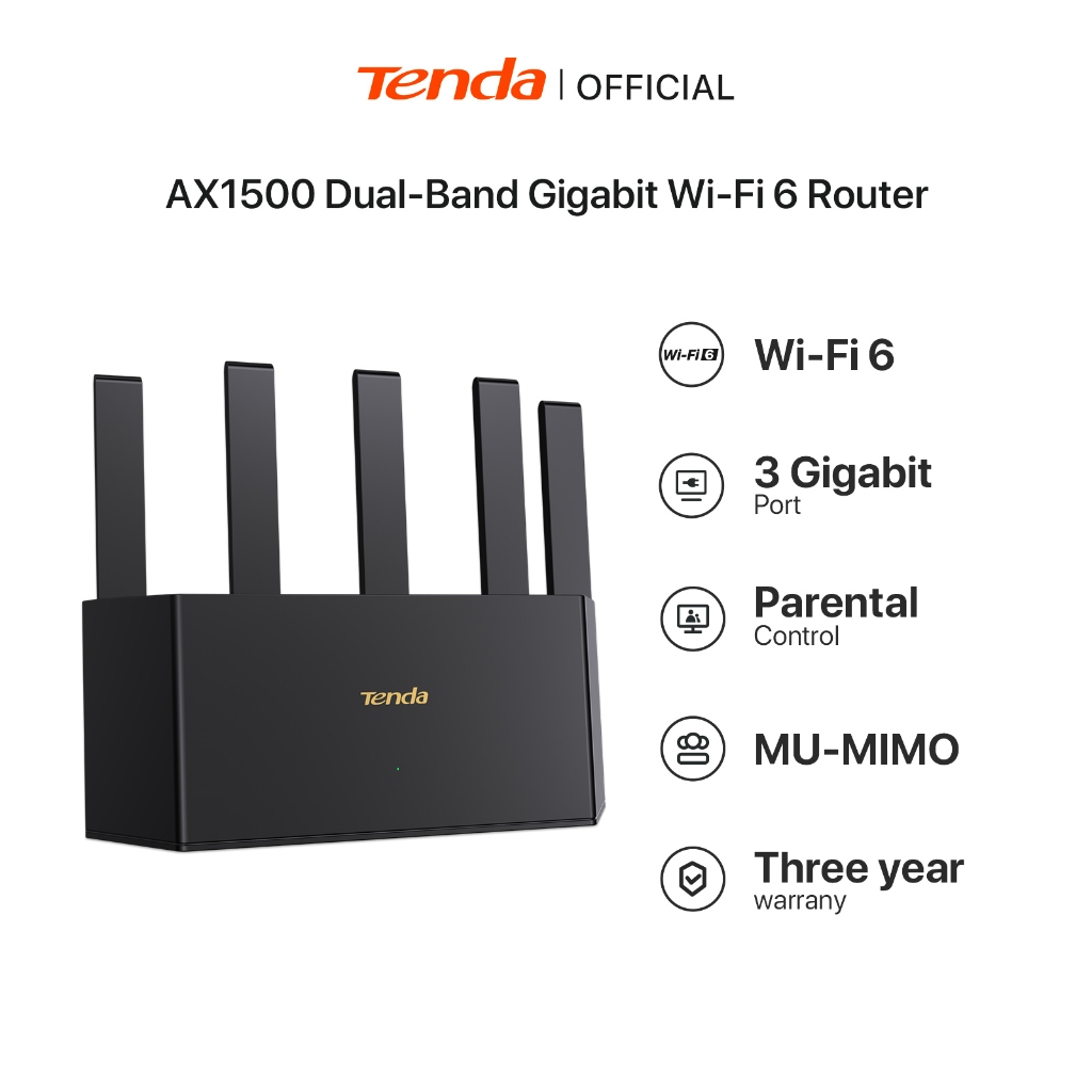 Tenda RX12 pro / RX12L Pro เราเตอร์ ax3000 dual band gigabit WiFi 6 เรา ...