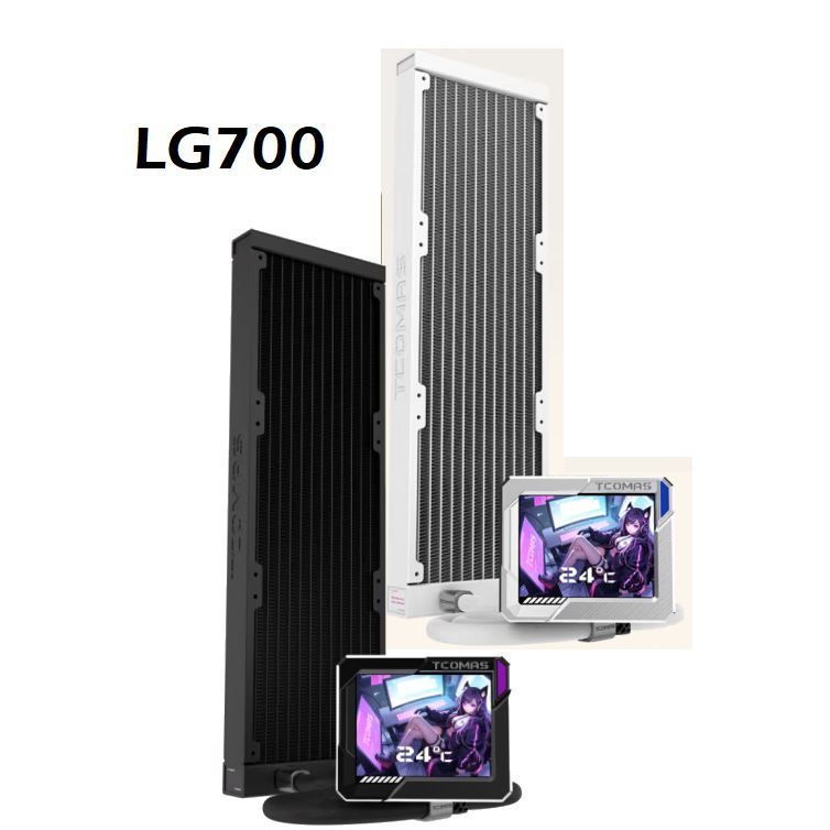 Tcomas AIO LG700 CPU water cooler 3.5 นิ้ว IPS สําหรับ LGA1851/1700 และ ...