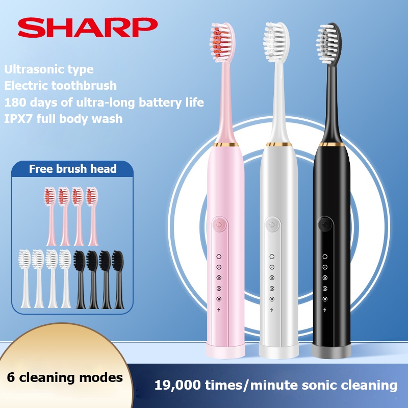 SHARP Home Sonic Electric Toothbrush แปรงสีฟันไฟฟ้า แปรงสีฟันอัตโนมัติ ...