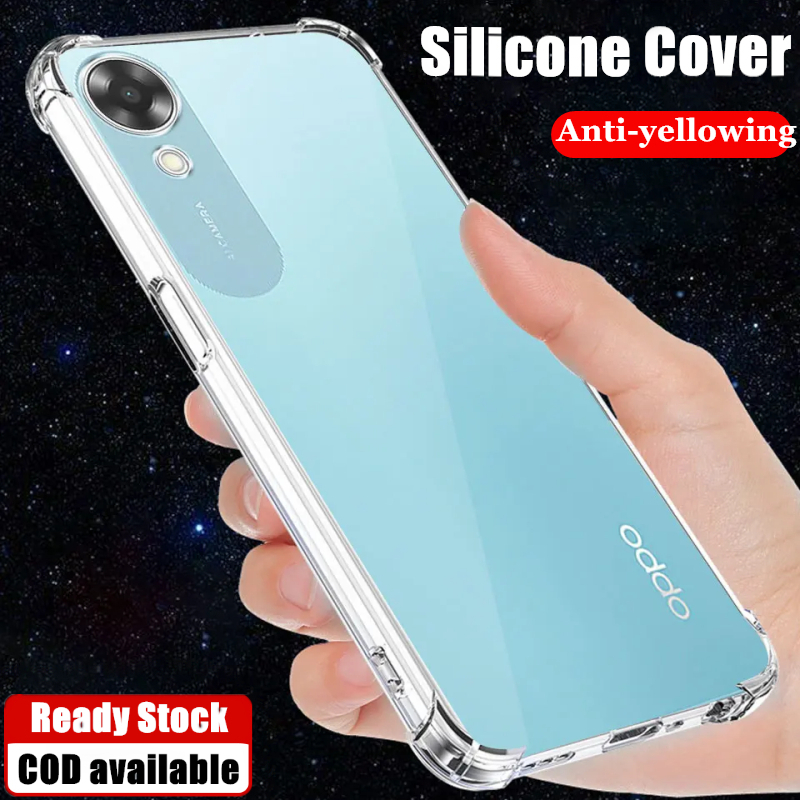 สําหรับ OPPO A17K CPH2471 เคสเยลลี่ซิลิโคนอ่อนนุ่มป้องกันการล่มสลายสี่ ...
