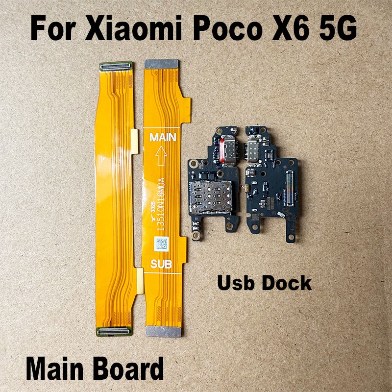สําหรับ Xiaomi Poco X6 5G USB แท่นชาร์จพอร์ตแม่หลัก MotherBoard ...