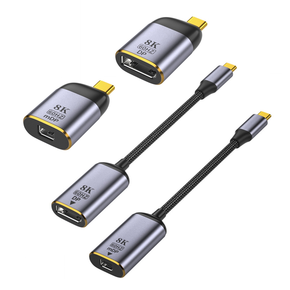 Bi-directional Type-C ถึง DP 1.4 Mini DP 8K Adapter, DisplayPort Female ...
