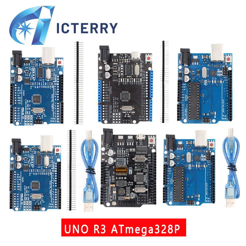 Uno R3 บอร์ดพัฒนา ATmega328P CH340 CH340G สําหรับ Arduino UNO R3 พร้อม ...