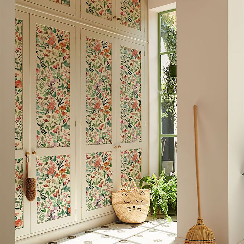 【พร้อมส่ง】44cm*3m wallpaper ติดผนัง วอลเปเปอร์ติดผนัง ลายดอกไม้ มีกาวใน ...