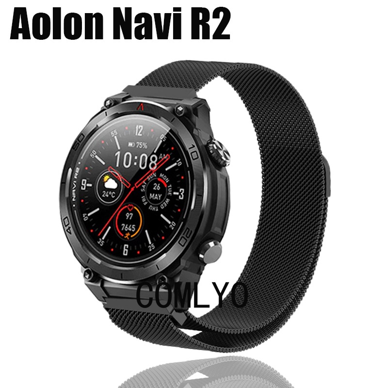 สําหรับ Aolon Navi R2 สายนาฬิกาอัจฉริยะ สายโลหะสแตนเลส ผู้หญิงผู้ชาย ...