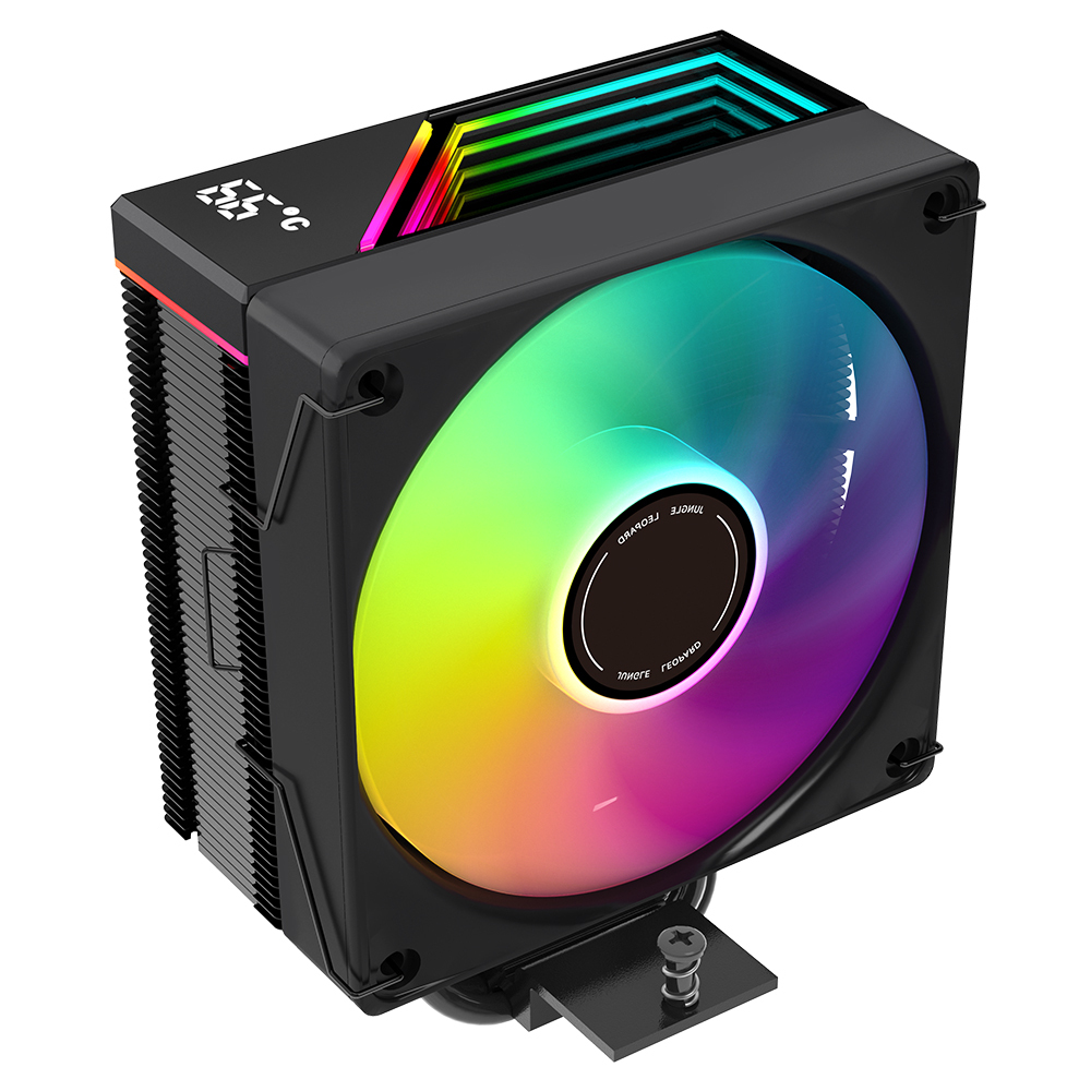 Jungle Leopard KF420 Digital ARGB CPU Cooler สีดํา/สีขาว 4 ท่อความร้อนอุณหภูมิดิจิตอลจอแสดงผล ...