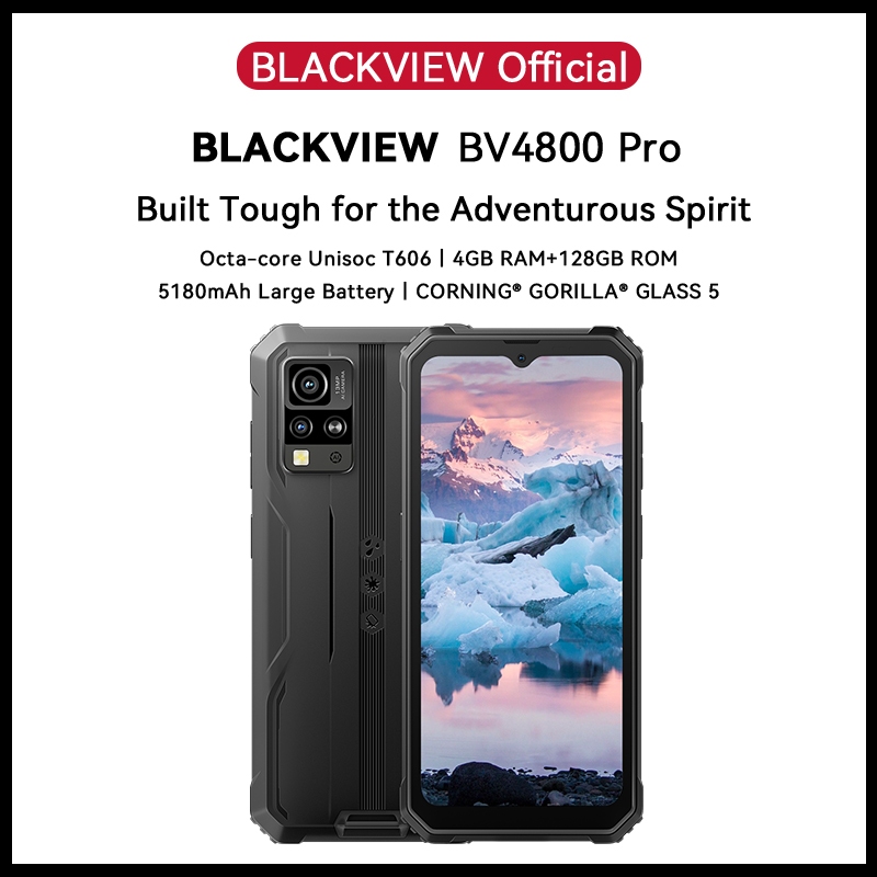 Blackview BV4800 PRO สมาร์ทโฟนที่ทนทาน 6.56 จอแสดงผล IPS, RAM 4GB + 128GBROM,13MP กล้อง 5180mAh ...