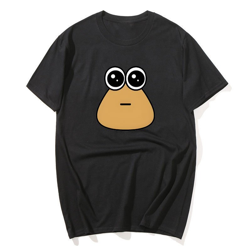Hungy Pou Uwu กราฟิก Tees ตลกพิมพ์ผ้าฝ้ายขนาดใหญ่ผู้หญิงเสื้อเสื้อยืดเสื้อผ้า Streetwear แขนสั้น ...