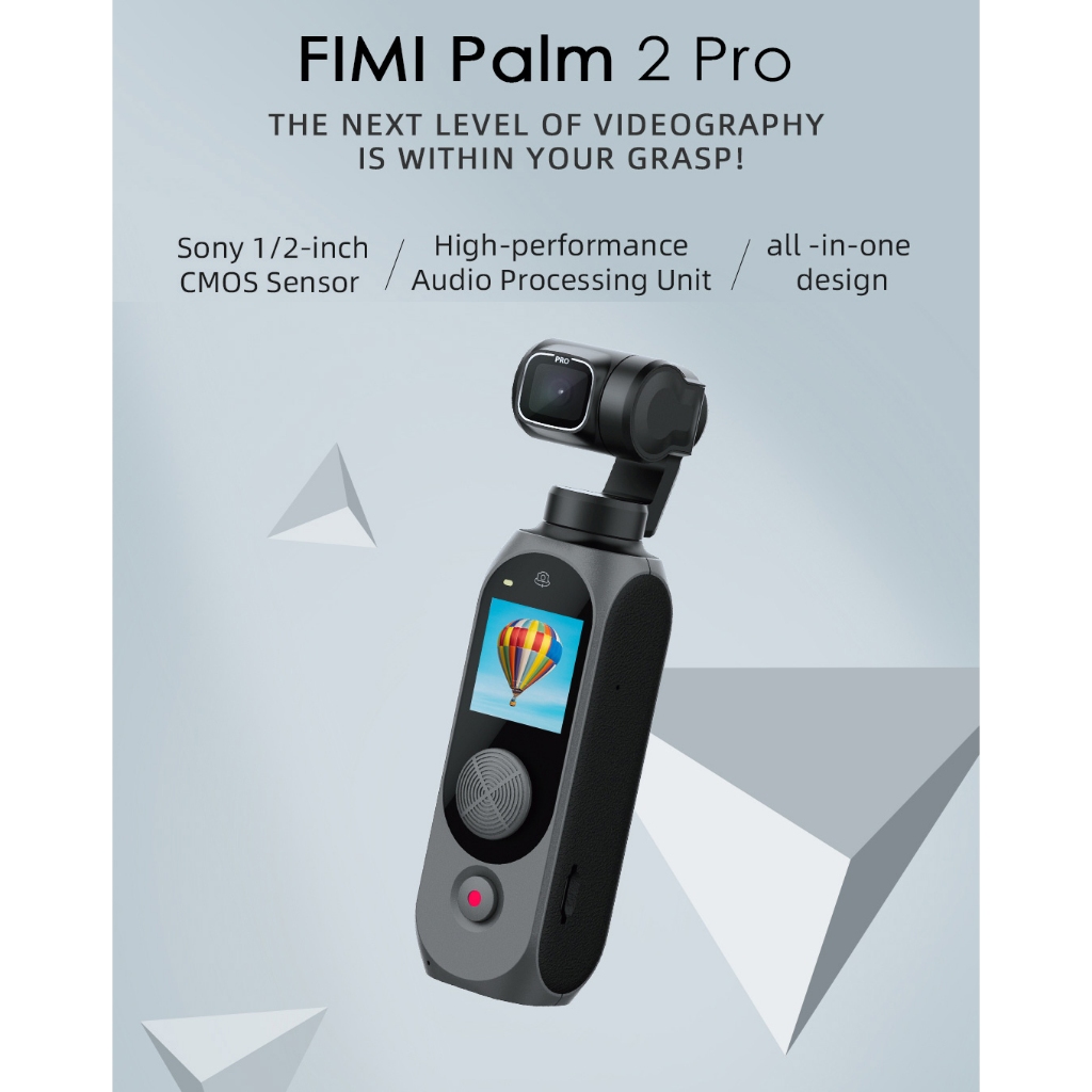 Fimi PALM 2 Pro 3 แกนมือถือ Gimbal 1/2 นิ้วเซ็นเซอร์ 4K 30fps 160 นาทีการเสถียรทางกล FIMI ...