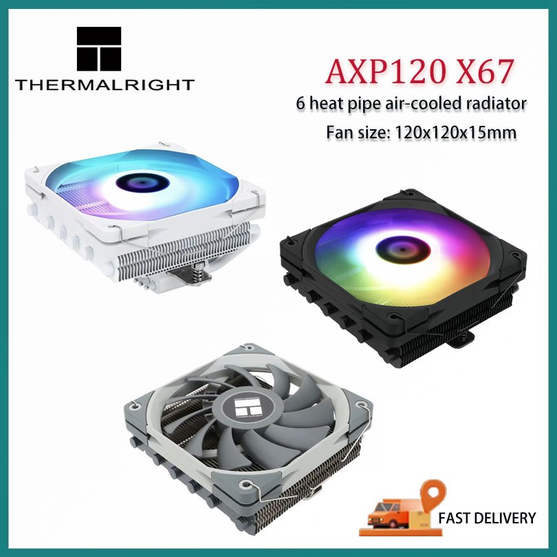 Thermalright AXP120 X67 แรงดันลงระบายความร้อนด้วยอากาศ 6 ท่อความร้อน ...