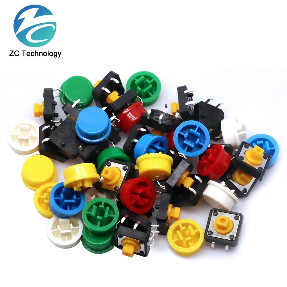 20 คู่/4 คู่ต่อสี 12X12 มม. Big Key ปุ่มโมดูล Light Touch สวิทช์หมวก ...