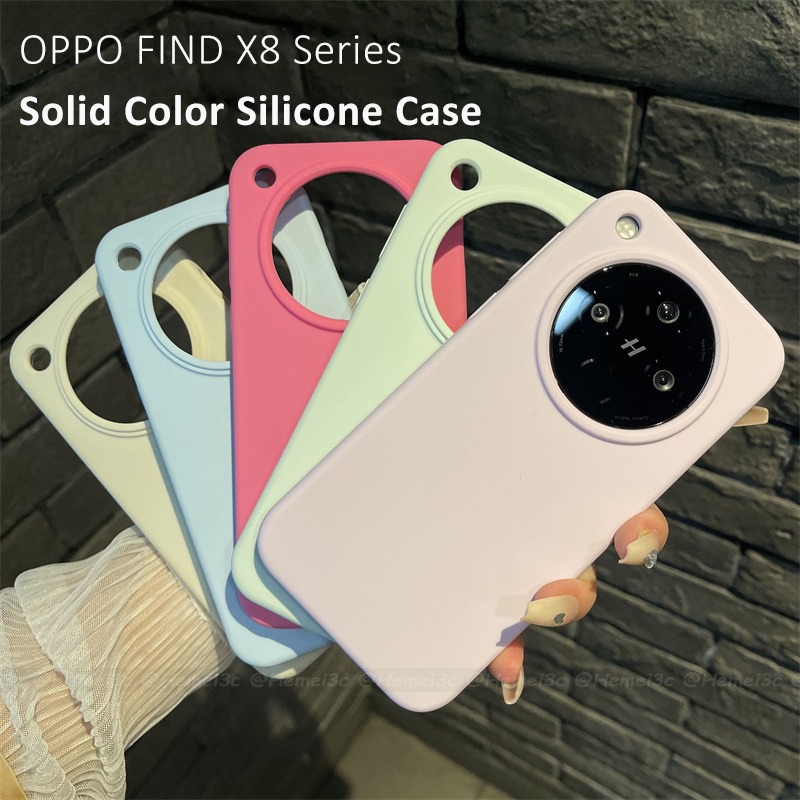 สําหรับ OPPO Find X8 Pro Casing Liquid Silica Gel Hard Phone Case Cover ...