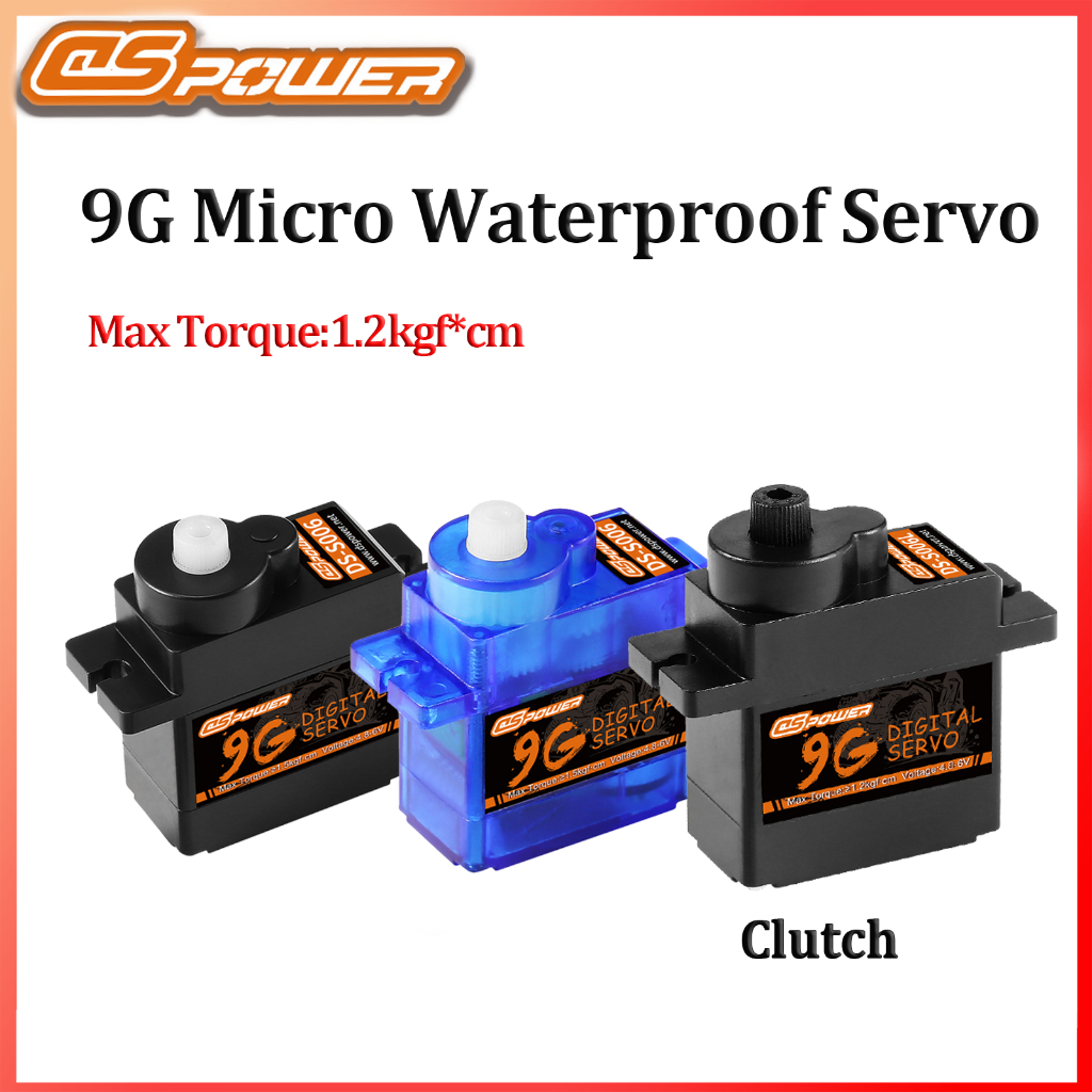 Dspower 9g เกียร์พลาสติก 4.8-6V คลัทช์ Micro Servo สําหรับ RC รถเครื่องบิน Fixed-wing ...