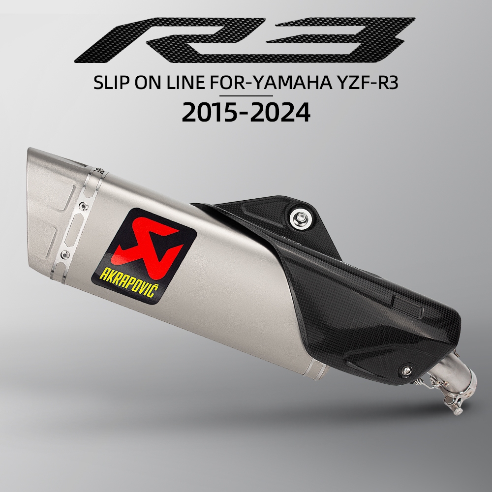 Akrapovic R1 Carbon Cover Racing line slip บนท่อไอเสียส่วนกลางสําหรับ ...