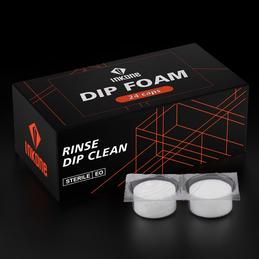 Inkone Tattoo Dip Foam 24pcs Rinse Dip Clean Sponge Tattoo Cartridge ...