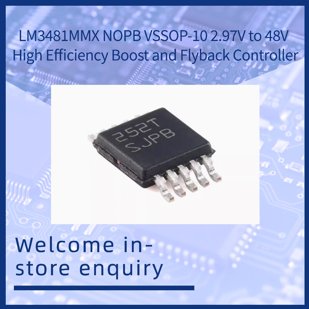 Lm3481mmx LM3481NOPB LM3481 VSSOP-10 2.97V ถึง 48V ตัวควบคุม Boost และ Flyback ประสิทธิภาพสูง ...