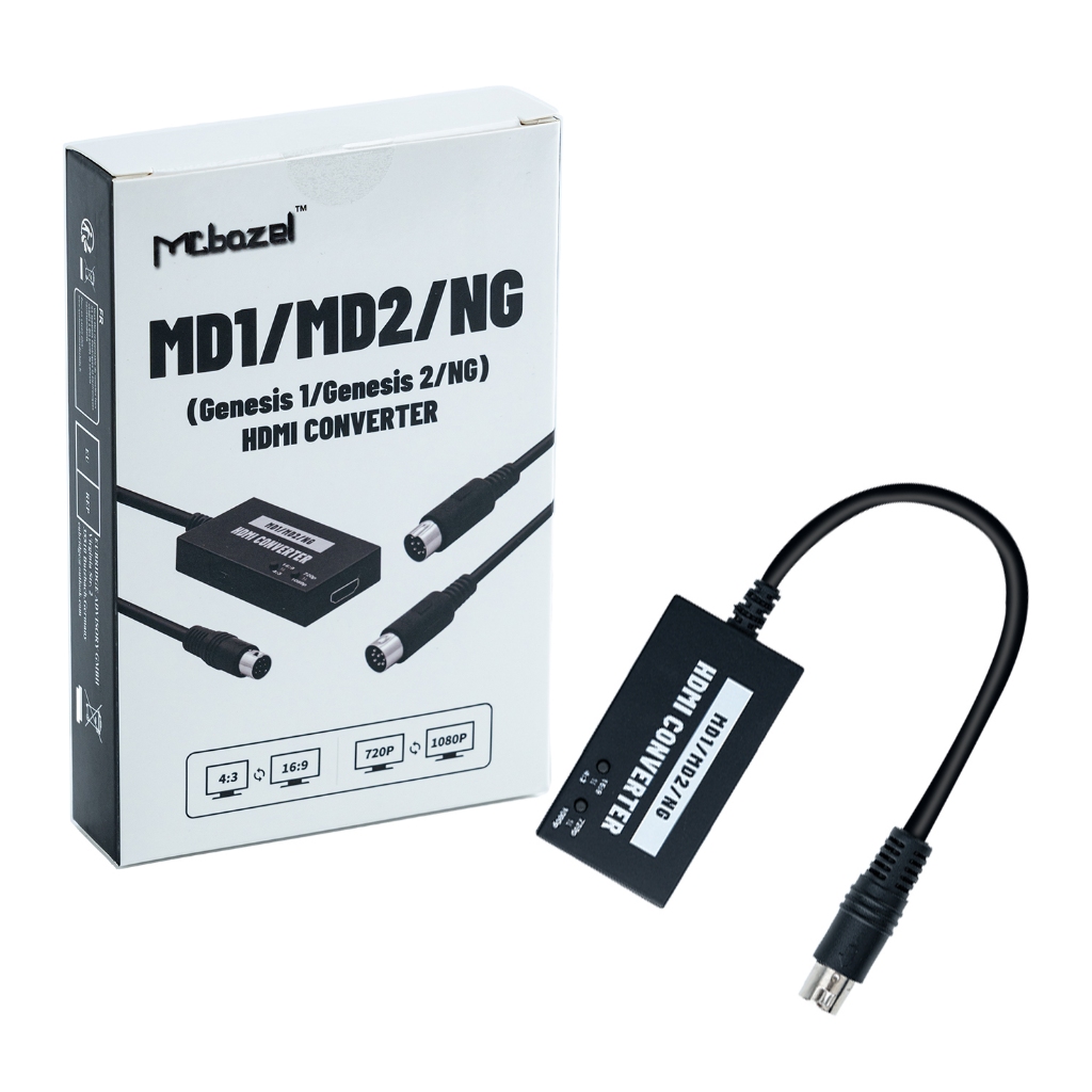 Mcbazel ตัวแปลง HDTV HDMI แบบหลายฟังก์ชันสำหรับ Mega Drive 1/Mega Drive ...