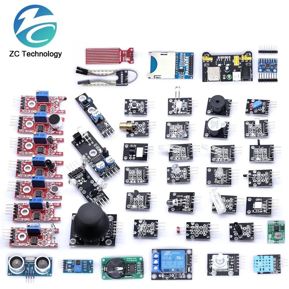 สําหรับ arduino 45 in 1 เซนเซอร์โมดูล Starter Kit ดีกว่า 37in1 Sensor Kit 37 in 1 Sensor Kit ...