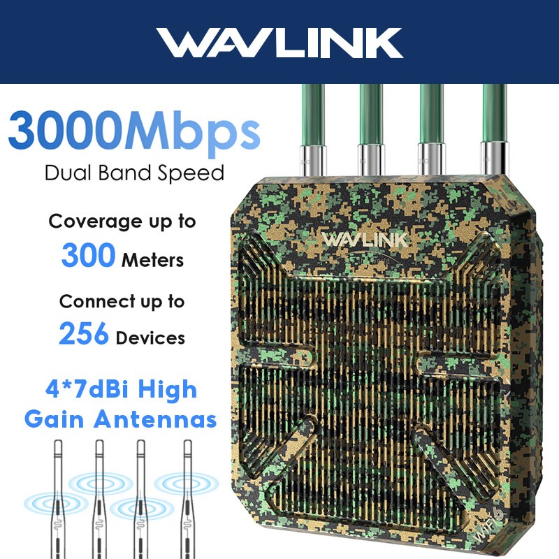 Wavlink AX3000M จุดเชื่อมต่อกลางแจ้ง WiFi6 Router Dual Band WiFi ...