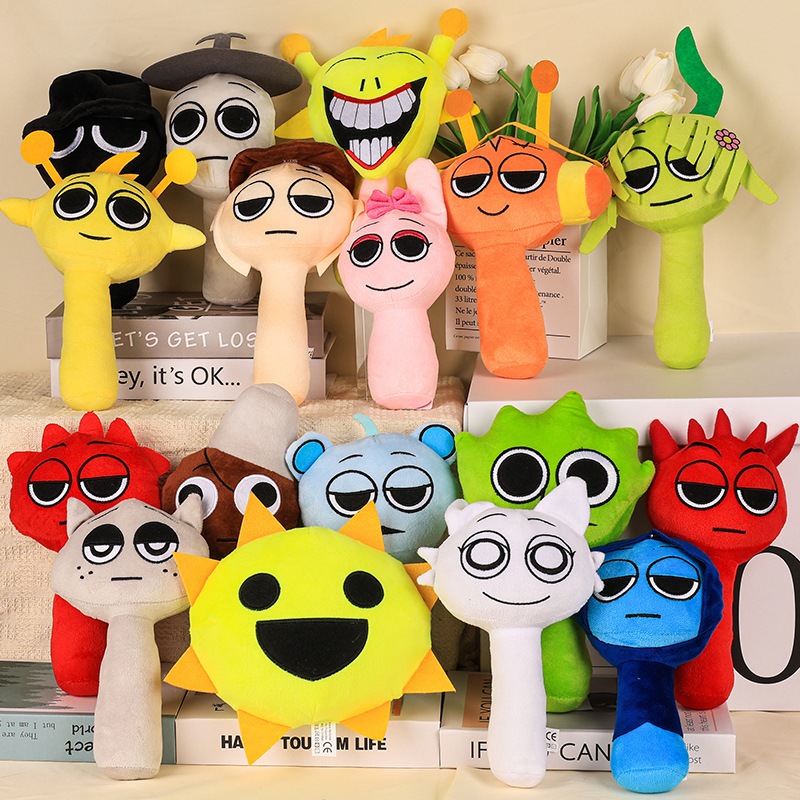 Sprunki Incredibox sprunki Wenda สีเทา Oren Raddy ตุ๊กตาของเล่น ...