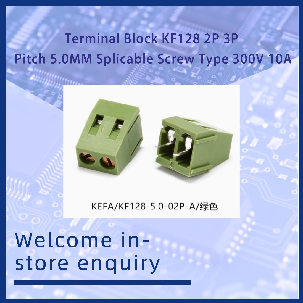 เทอร์มินอลบล็อค KF128 2P 3P Pitch 5.0MM สกรูแบบเลื่อนได้ 300V 10A | Shopee Thailand