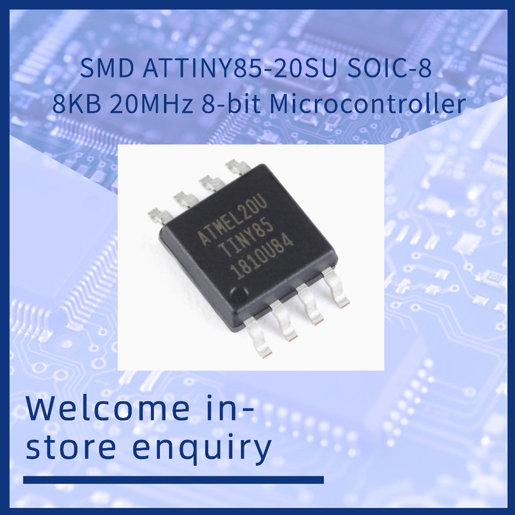Smd ATTINY85-20SU SOIC-8 8KB 20MHz ไมโครคอนโทรลเลอร์ 8 บิต | Shopee ...