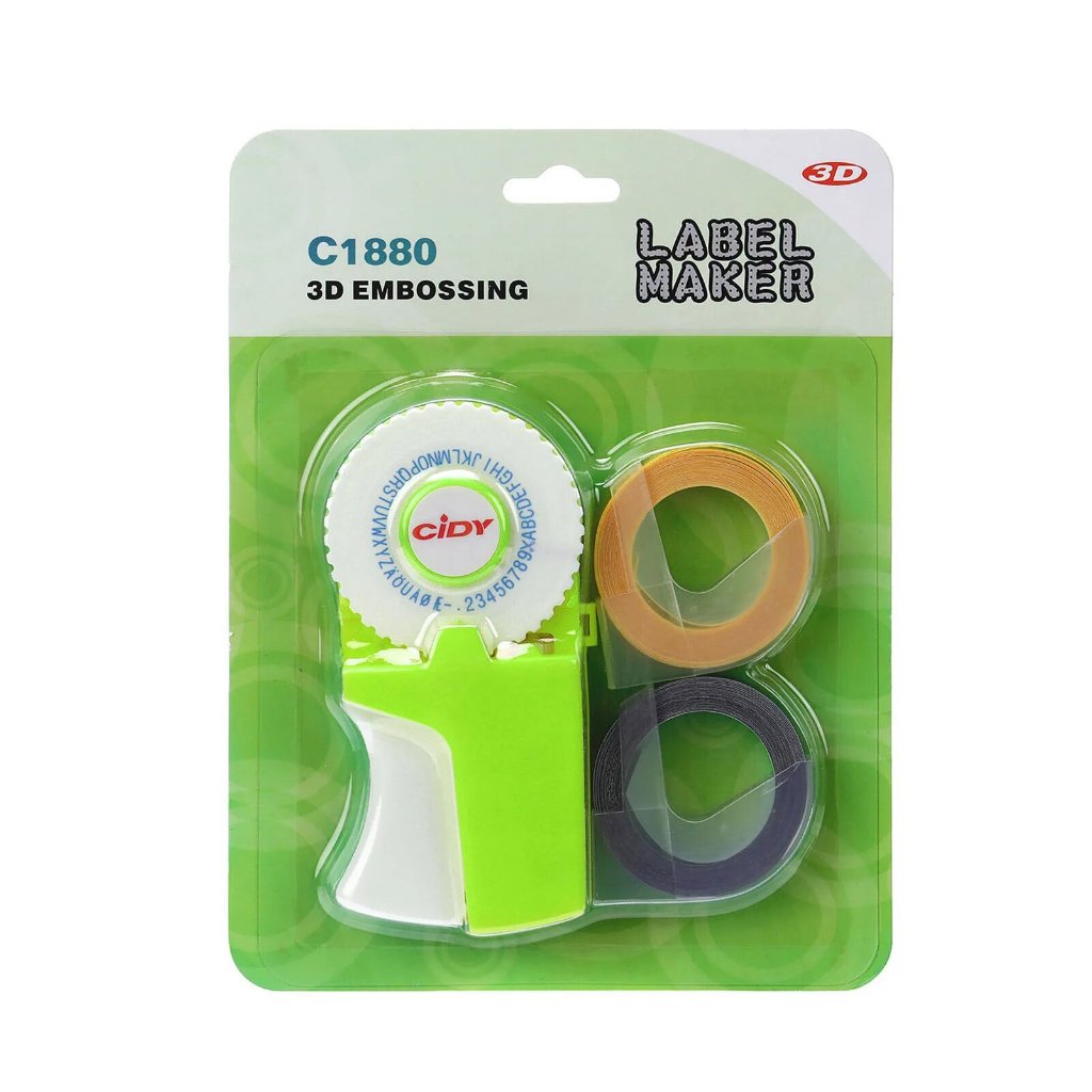Cidy C1880 ลายนูน Label Maker เครื่องพิมพ์ดีดเปลี่ยน dymo 1880 2 ม้วน 9 ...