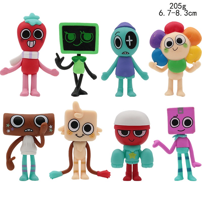 8ชิ้น/เซ็ตอะนิเมะdandys World Action Figureของเล่นการ์ตูนDandy World ...