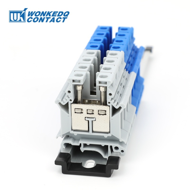 10 ชิ้น UK/UIK 16 สกรู Din Rail Terminal Block 16 มิลลิเมตรสายไฟ 6AWG ...