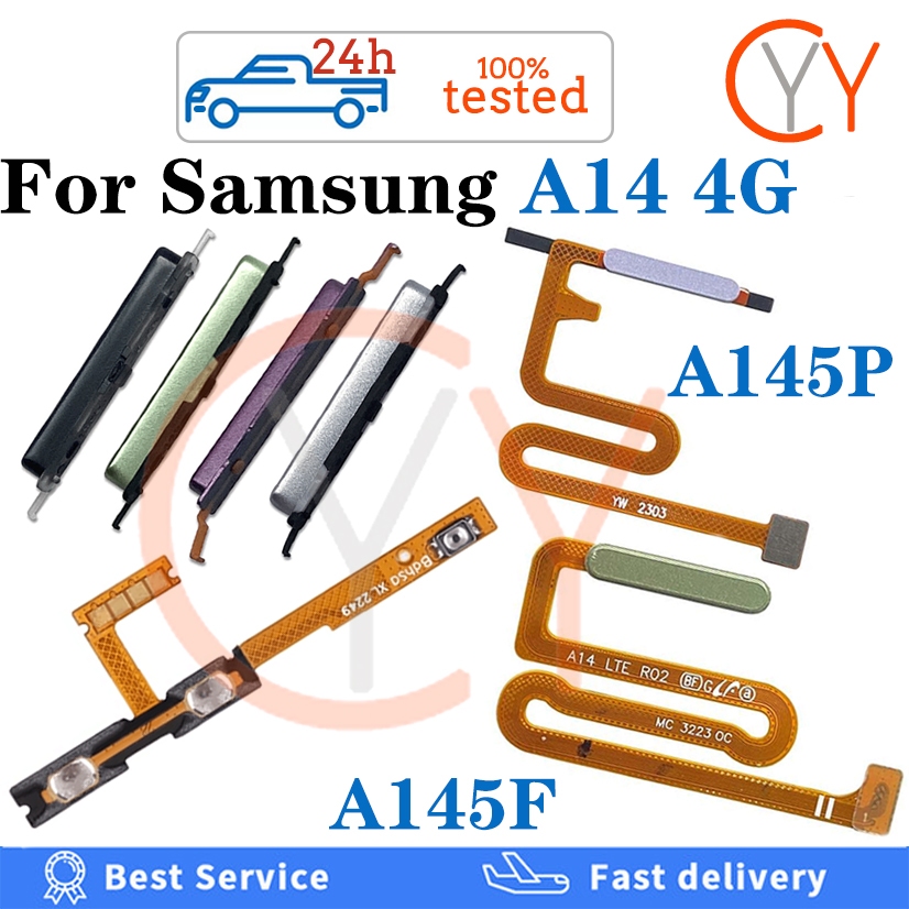 สําหรับ Samsung Galaxy A14 4G A145F A145P กลับปุ่มเครื่องสแกนลายนิ้วมือ ...