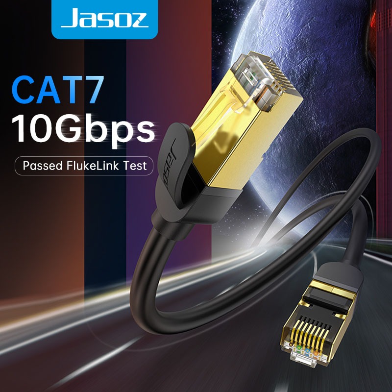 Jasoz Cat7 Rj45 Ethernet Cable 10Gbps Lan High Speed Cord Professional ...