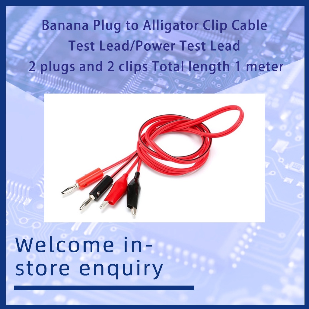 Banana Plug to Crocodile Clip Cable Test Lead/Power Test Lead 2 ปลั๊ก ...