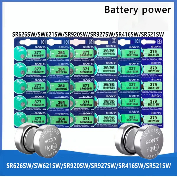 Sony 1.55V 337 SR416SW / 364 SR621SW / 371 SR920SW / 377 SR626SW / 379 ...