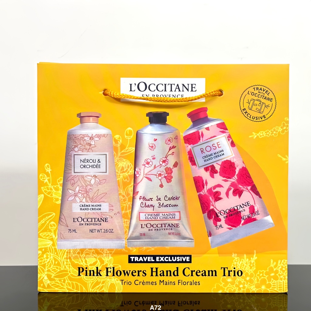 L'OCCITANE Loccitane ครีมทามือ Pink Flowers Trio 3 x 75ml | Shopee Thailand