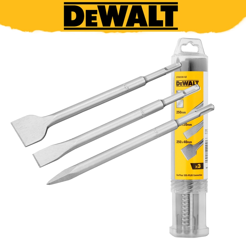 Dewalt DT60330 SDS Plus Chisel ชุด 3 ชิ้นแบน Chisels Pointed Chisel ...