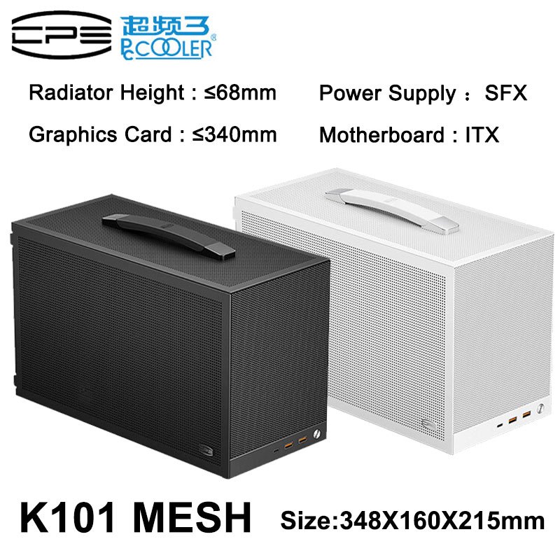 Pccooler K101 Mesh Portable Desktop ITX Small Case รองรับแหล่งจ่ายไฟ ...