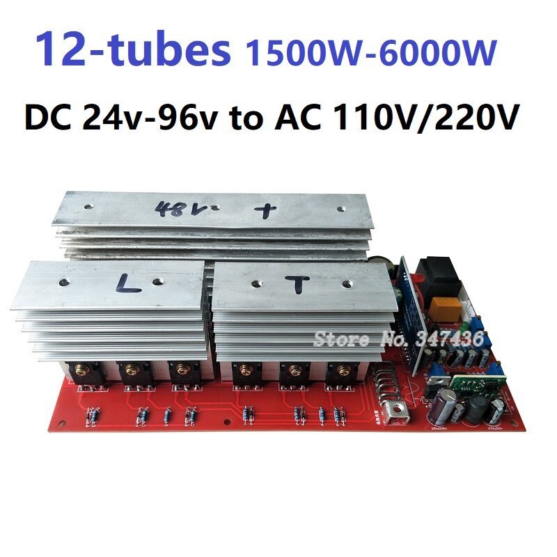 12v 24V 48V 60V 72V 1500W 3000W 5500W 6000W Pure Sine Wave อินเวอร์เตอร์ไดร์เวอร์เมนบอร์ดความถี่ ...