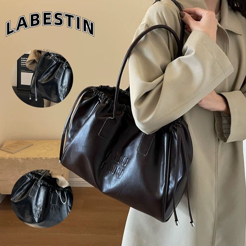 LABESTIN ผู้หญิงกระเป๋าเป้สะพายหลังใหม่วินเทจหนังนุ่มความจุขนาดใหญ่ ...