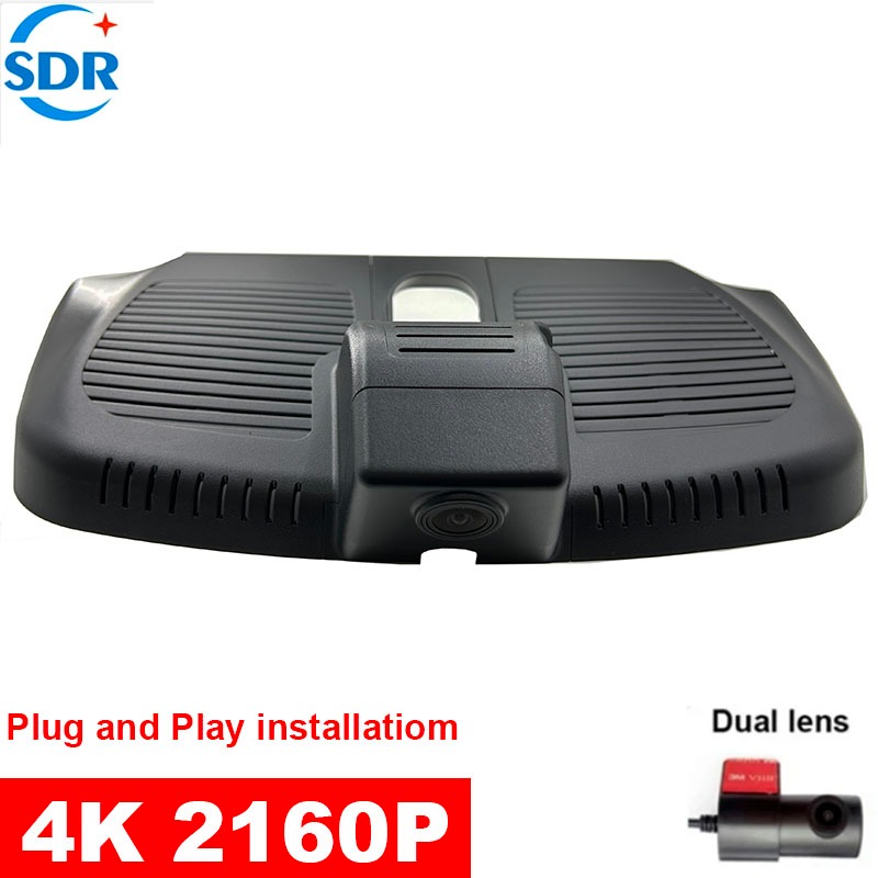 เครื่องบันทึกวิดีโอ 4K Plug and Play รถ DVR Dash Cam Dual กล้องสําหรับ ...