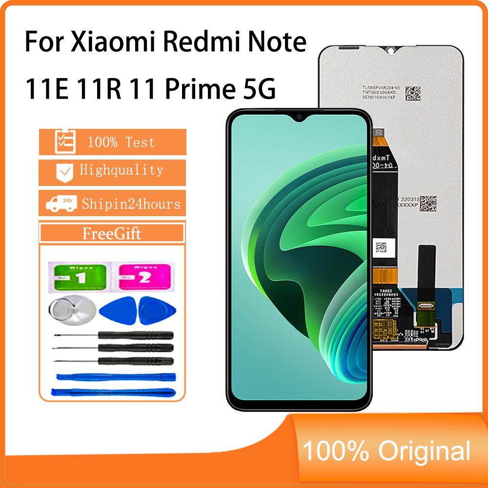 จอแสดงผลต้นฉบับ Xiaomi Redmi Note 11E 11R 11 Prime 5G 11SE เปลี่ยนหน้า ...