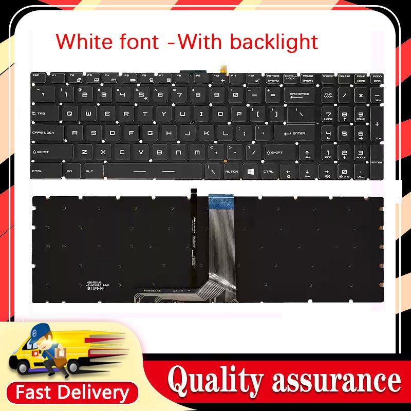 แป้นพิมพ์แล็ปท็อปใหม่สําหรับ MSI GE62 GS60 GT72 GT73VR GS63VR GL62 GL63 ...