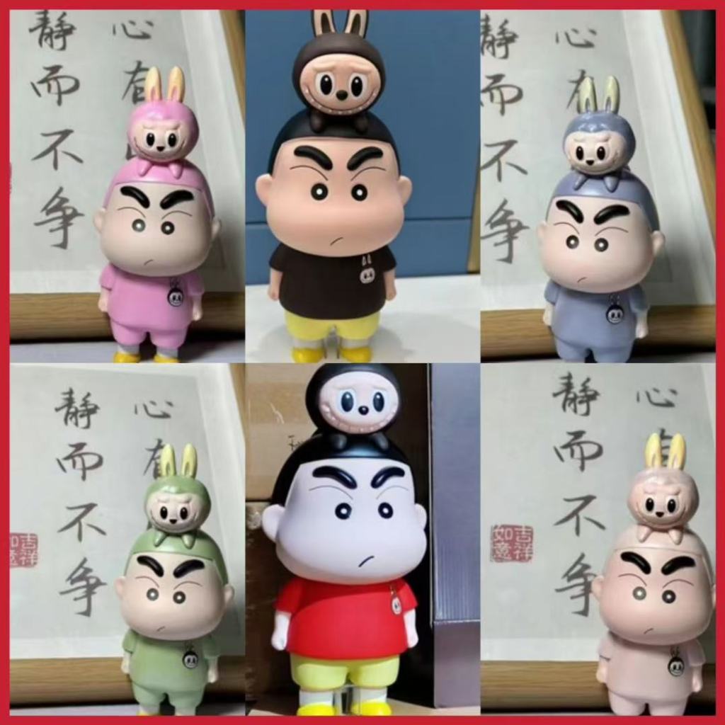 Labubu Crayon Shin chan Handmade Anime Model Nohara Shinnosuke Cute ...
