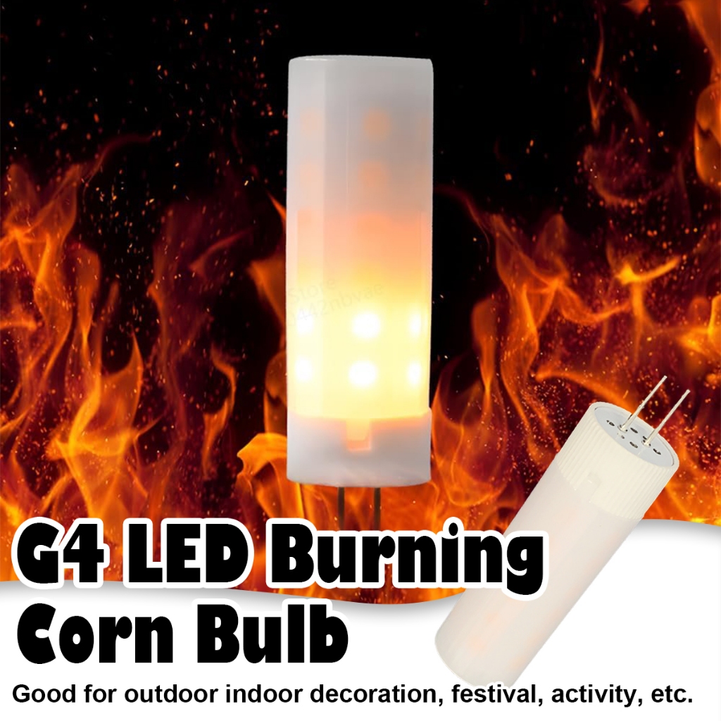 G4 Led เปลวไฟหลอดไฟ Fire Flicker Effect โคมไฟ AC/DC12V ไฟ SMD2835 พลาสติก-lampshade สําหรับตก ...